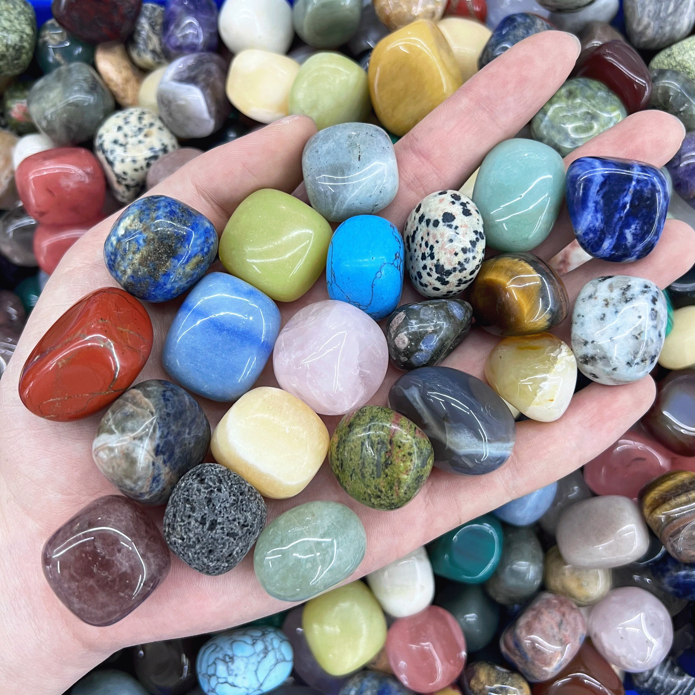 Bulk Tumbled Crystal, Assorted Mixed Tumbled Stone, Tumbled Polished ...
