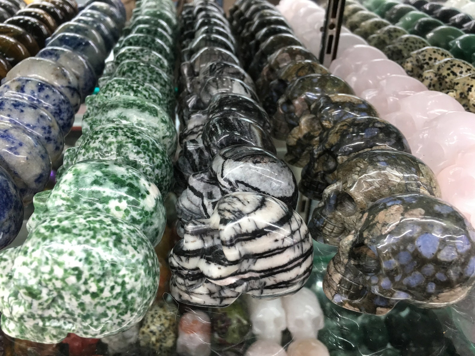 2 Crystal Skull Statue Gemstone Skull Hand Carved - Etsy