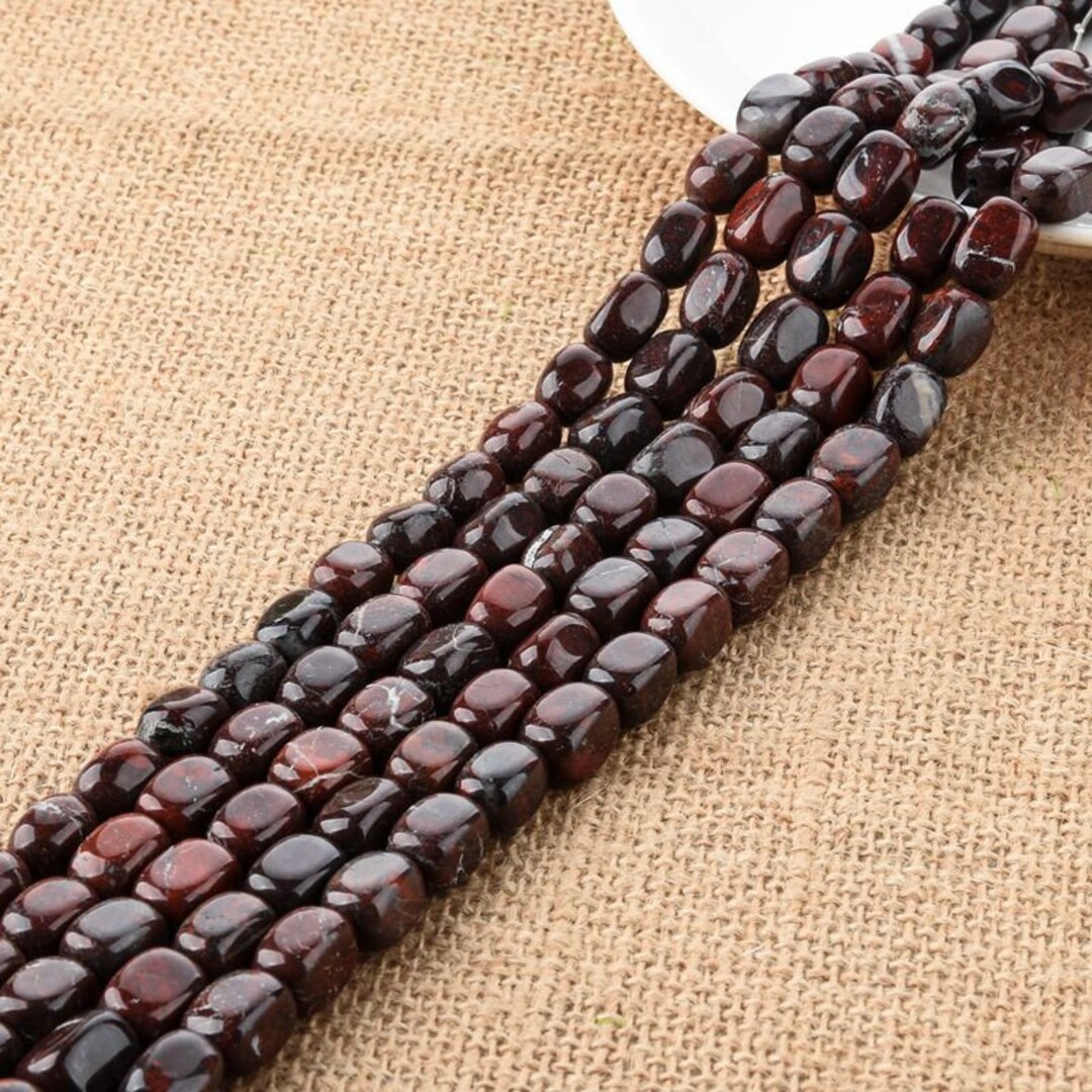One Strand Natural Red Breccia Jasper Nugget Barrel Beads 8*12mm - Etsy