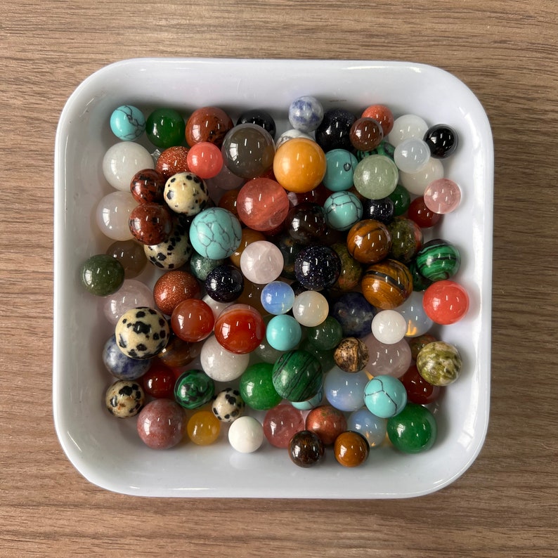 100 Pcs Mini Crystal Sphere Set No Hole Mixed Color Assorted - Etsy