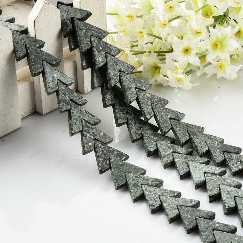 Spotted Stone Jasper Arrow V Shape 20mm | Etsy