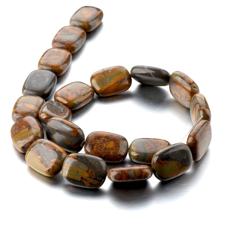 Bamboo Leaf Agate Yellow Rectangle Flat Beads 1520mm for DIY - Etsy