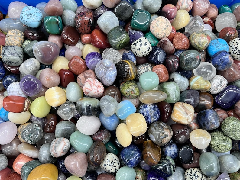 Bulk Tumbled Crystal, Assorted Mixed Tumbled Stone, Tumbled Polished ...