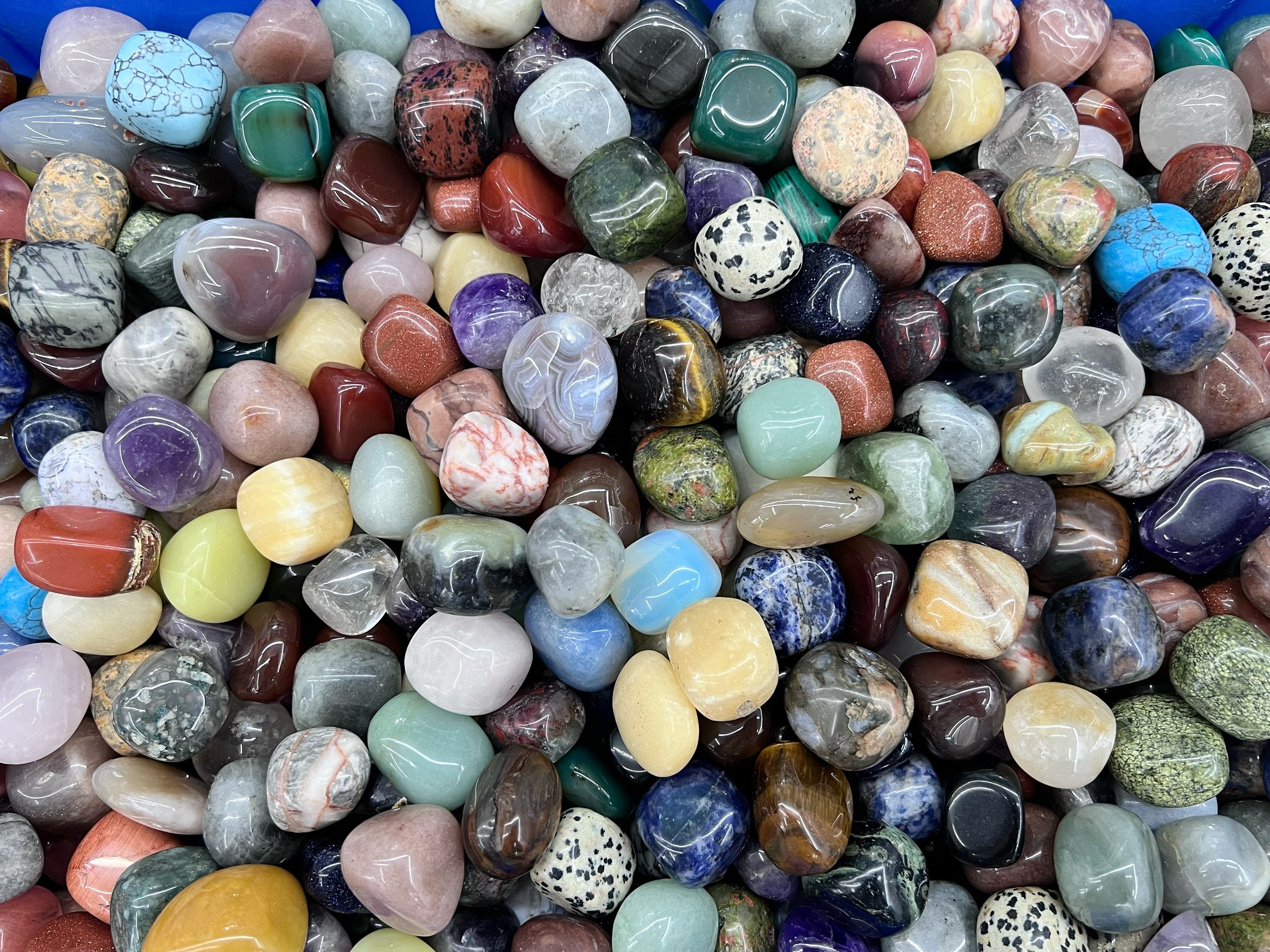 Bulk Tumbled Crystal, Assorted Mixed Tumbled Stone, Tumbled Polished ...
