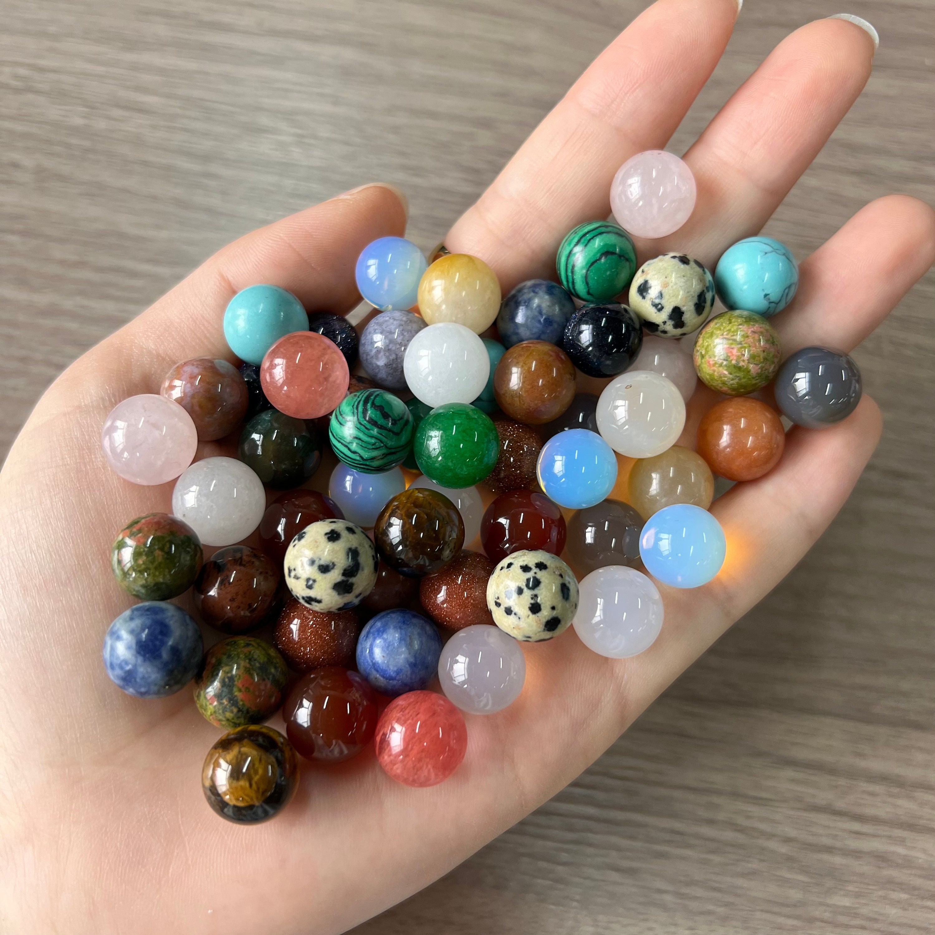 100 Pcs Mini Crystal Sphere Set No Hole Mixed Color Assorted - Etsy