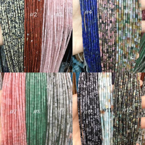 Tube Gemstone Beads - Etsy