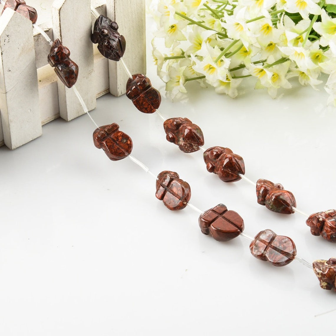 12pcs One Strand Red Breccia Jasper Carved Mini Frog Beads - Etsy