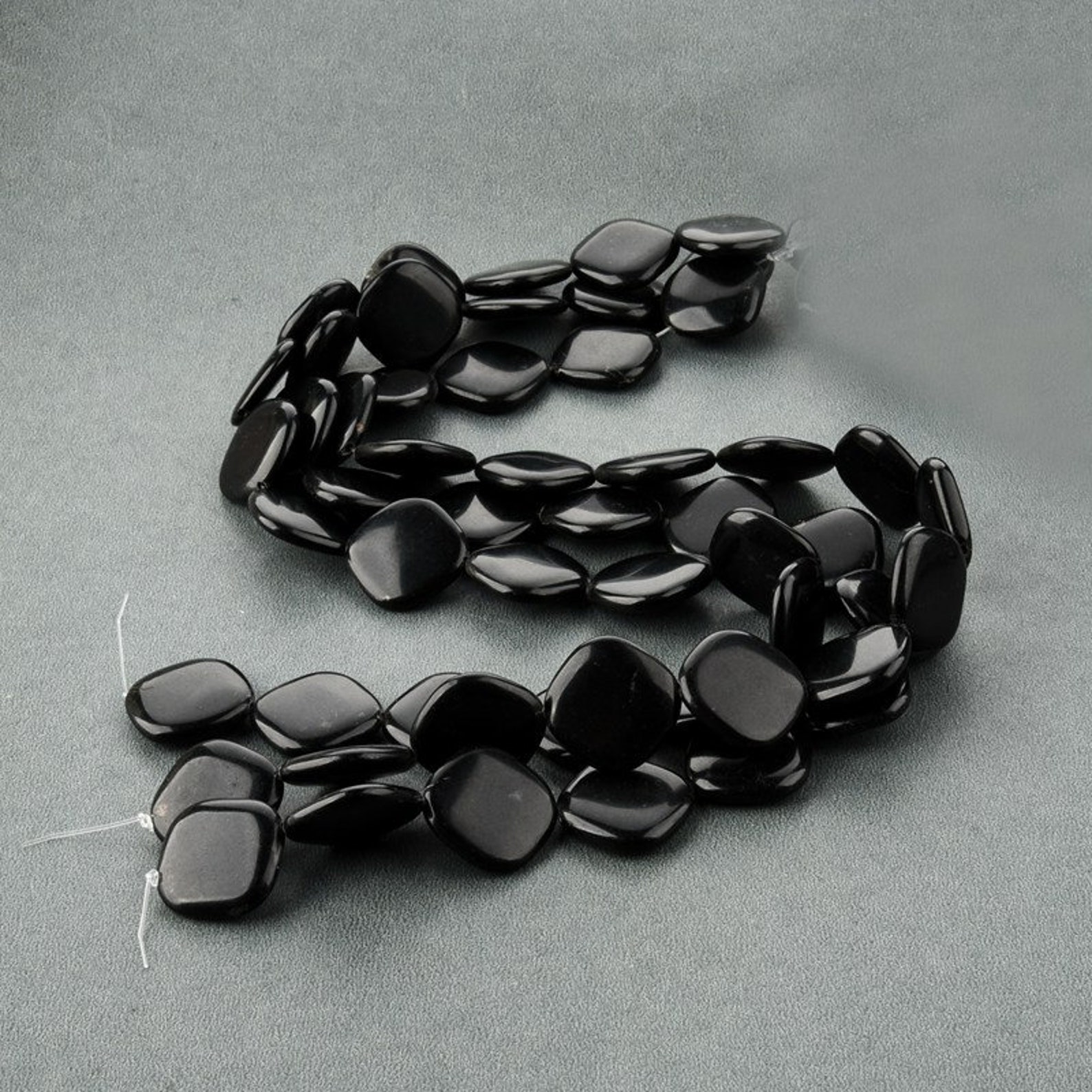 Black Stone Square Flat Beads 20mm for DIY Jewelry Making - Etsy