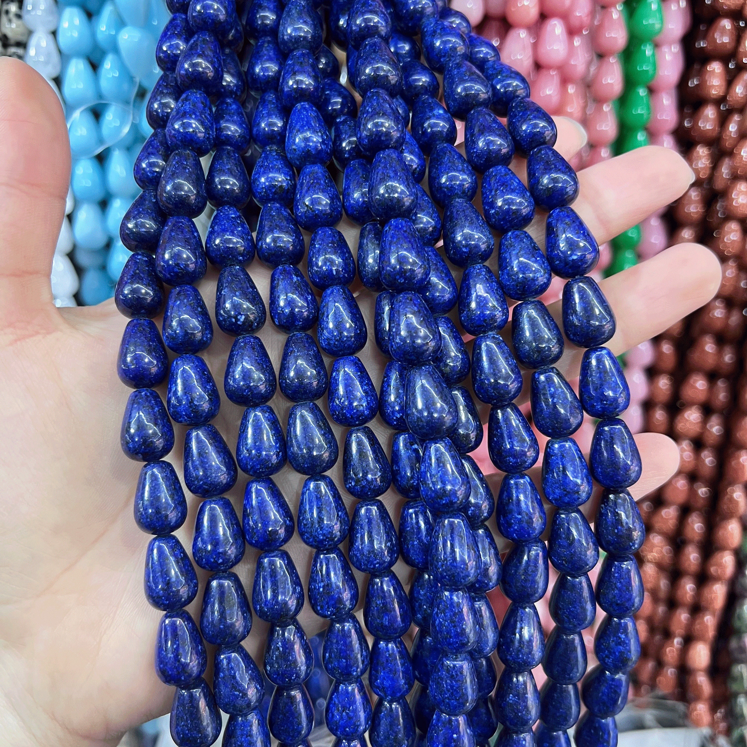 10*14mm Natural Teardrop Shape Gemstone Beads for Jewelry Making, Stone ...