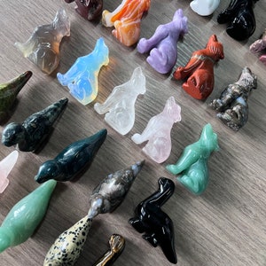 Crystal Animal Carving, Hand Carved Gemstone Figurine, Home Decoration ...