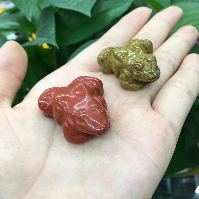 1.5 Crystal Frog Statue Hand Carved Gemstone Figurine - Etsy