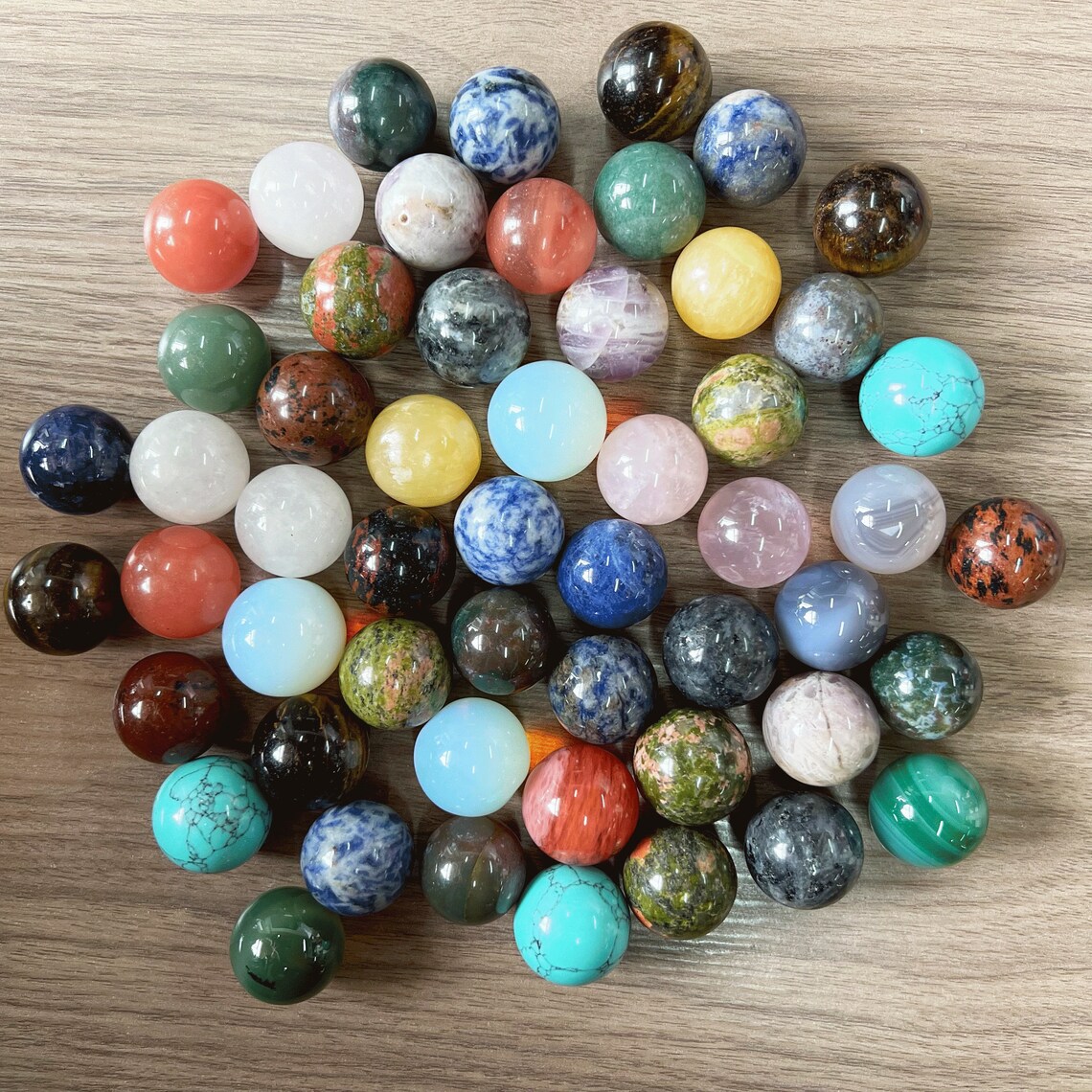 10 Pcs/lot Mini Crystal Sphere 20mm Crystal Ball Assorted - Etsy