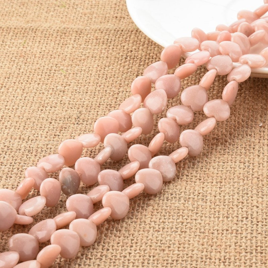 Pink Opal Love Heart 12mm Loose Beads Full Strand Wholesale - Etsy