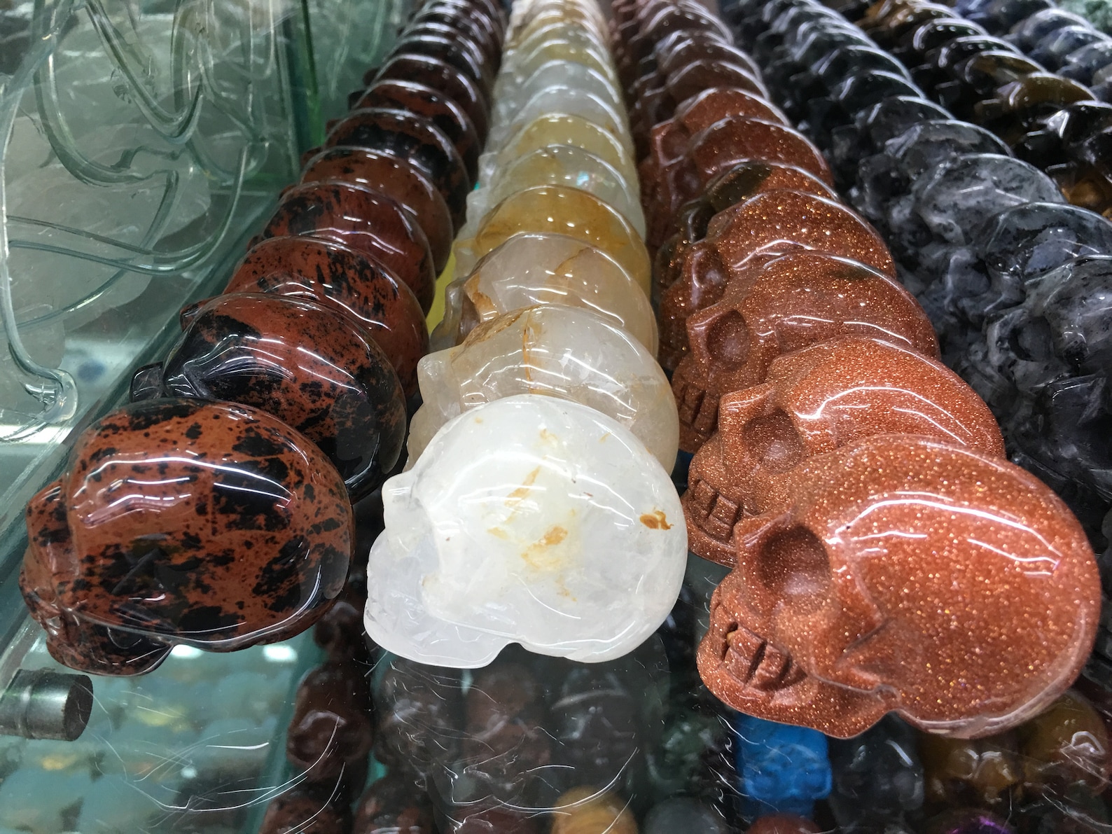 2 Crystal Skull Statue Gemstone Skull Hand Carved - Etsy