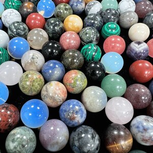 10 Pcs/lot 16mm Crystal Sphere, Assorted Crystal Ball, Mixed Gemstone ...
