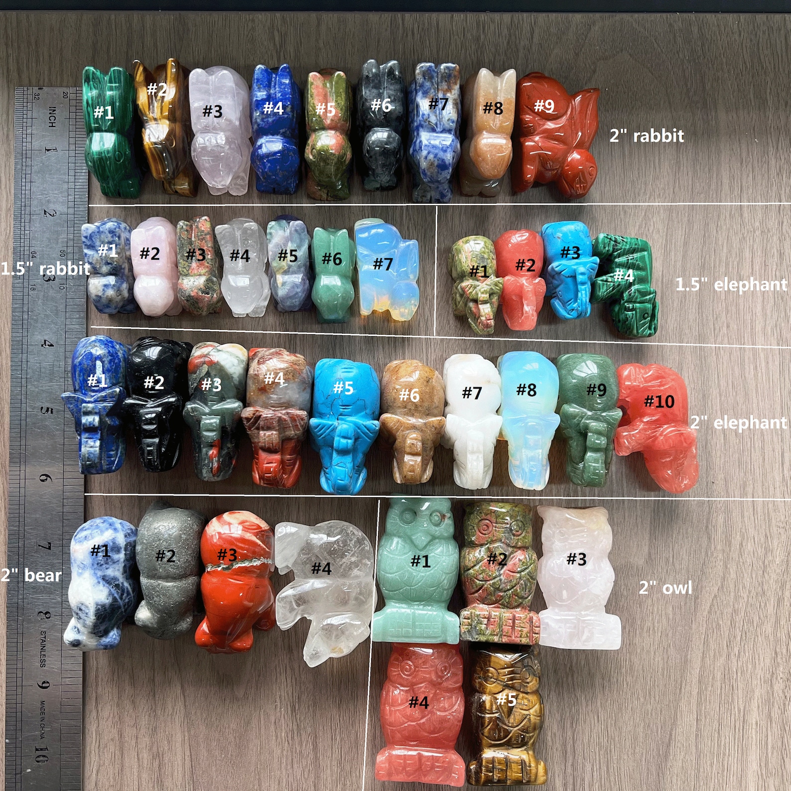 Crystal Animal Carving Hand Carved Gemstone Figurine Home - Etsy