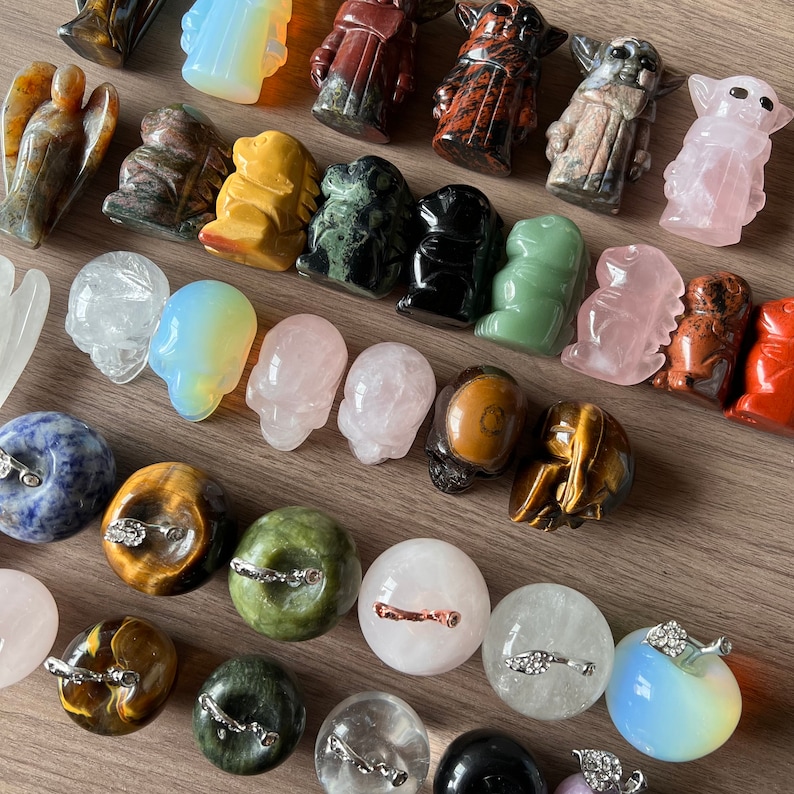 Crystal Animal Carving, Hand Carved Gemstone Figurine, Home Decoration ...