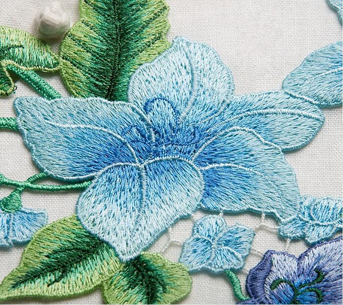 Orchid Applique. Green Flowers Patch. Floral Applique. Sewing | Etsy
