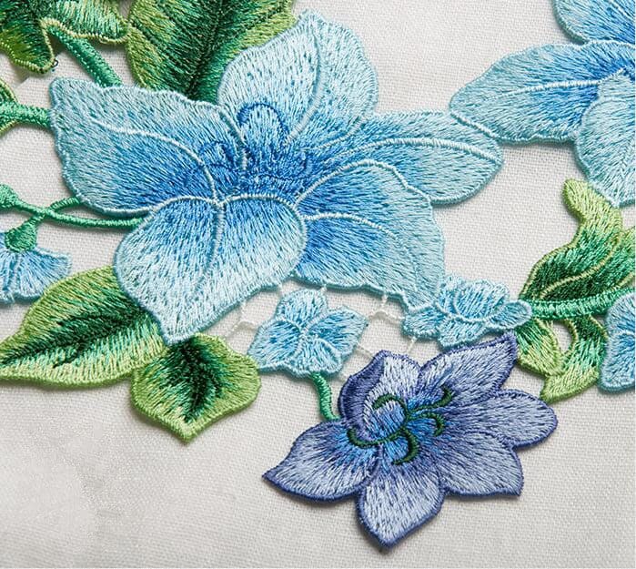 Orchid Applique. Green Flowers Patch. Floral Applique. Sewing | Etsy