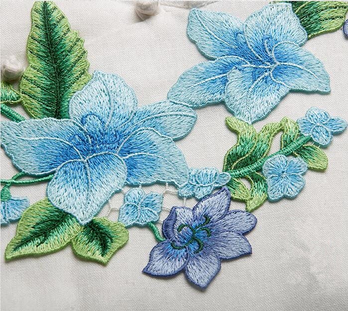 Orchid Applique. Green Flowers Patch. Floral Applique. Sewing | Etsy