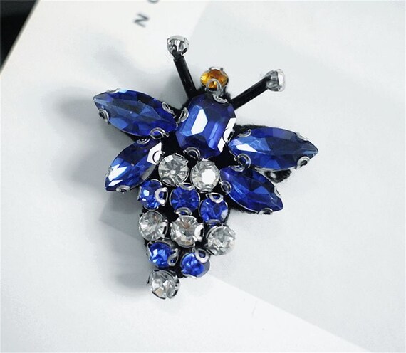 20 Pieces Blue Bee Patch Beaded Bee Applique Patch Bees - Etsy