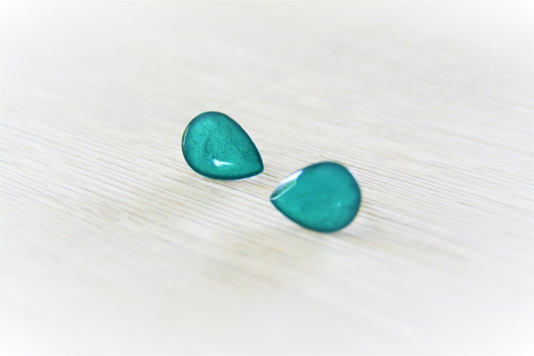 Small Turquoise Blue Drop Earrings Minimalist Turquoise Stainless Steel ...