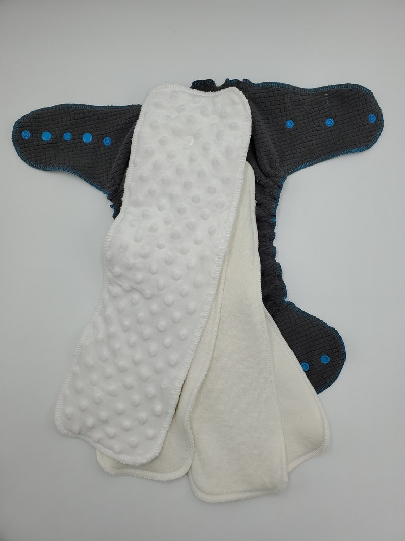 Washable Adult Diaper Night/day Front Snap Closure Custom Hybrid Fitted ...