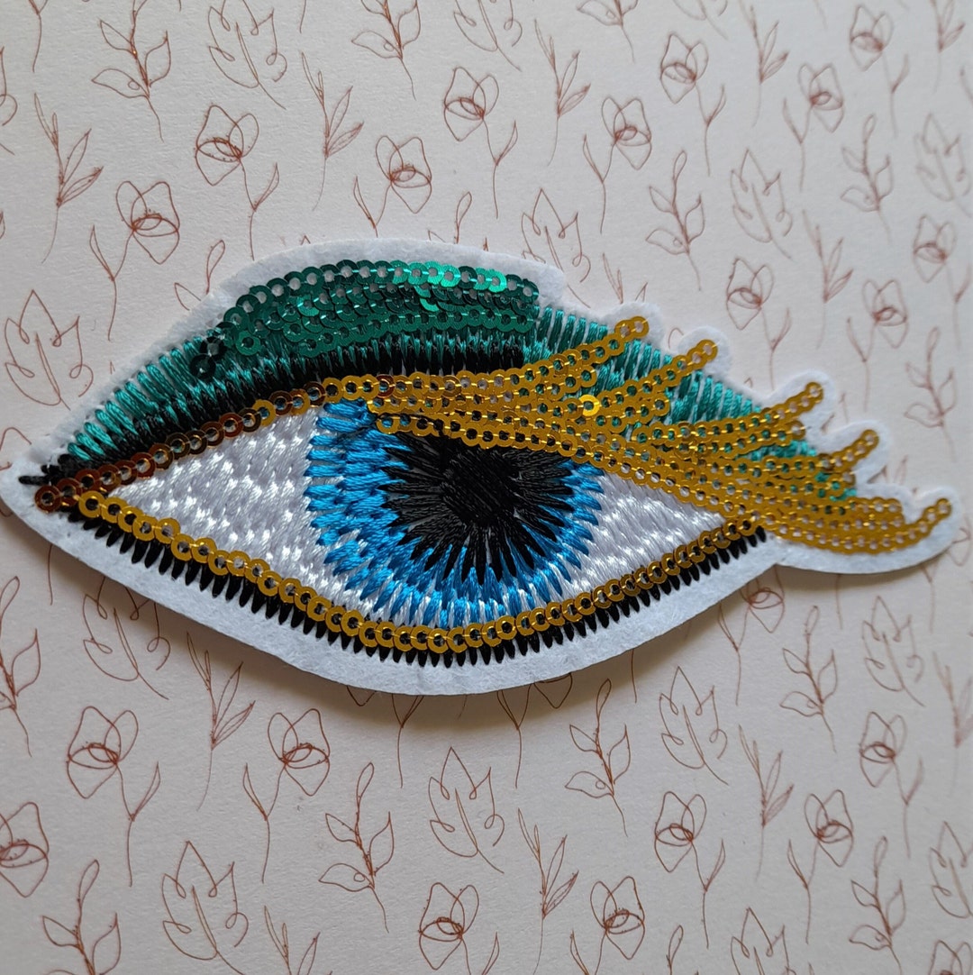 Eye in Sequins, Fusible Eye, Eye Patch, Patch to Stick, Eye Patch ...