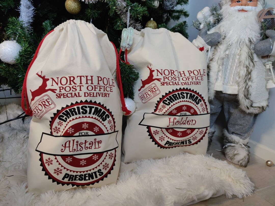 Personalised Christmas Santa Sack With Name - Etsy