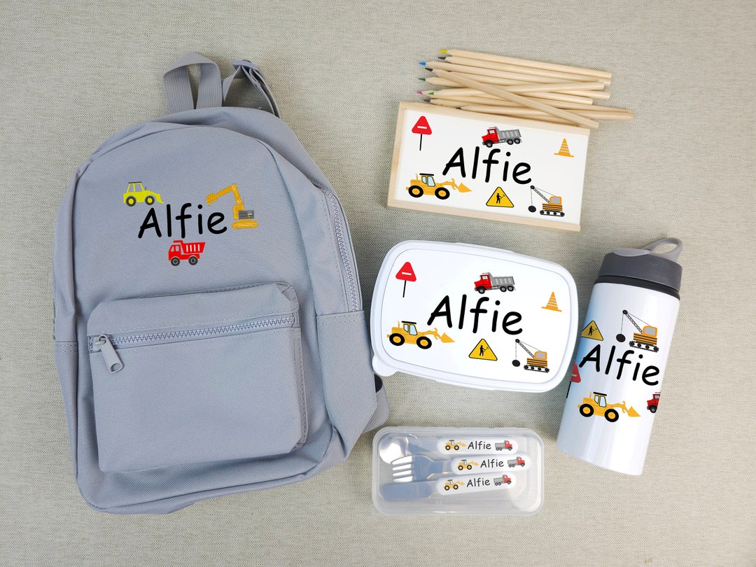 Back to School Embroidered Backpack Bundle With Personalised Water ...