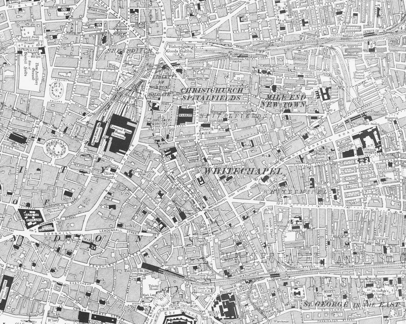 London Old Map Wallpaper - Vintage 1914 Ordnance Survey Map Wallpaper ...