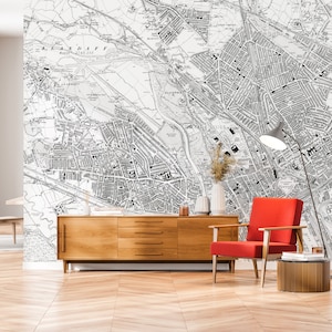 UK Custom Area Map Postcode Wallpaper Mural OS Ordnance Survey Non ...