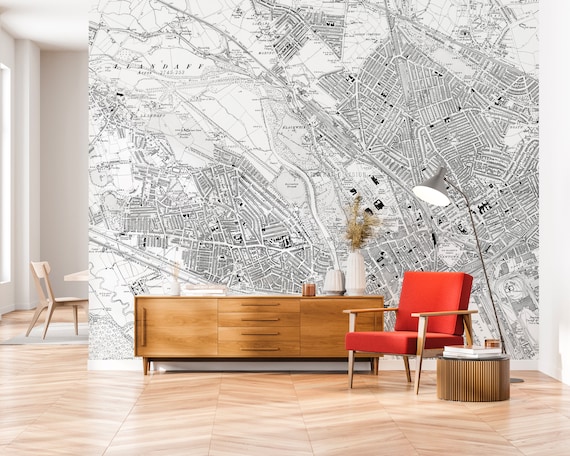 Custom Map Wallpaper Bespoke Historical Map Wallpaper Mural - Etsy UK