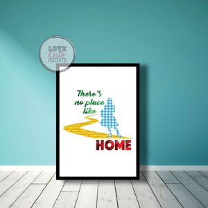 Printable Wizard of Oz Poster, No Place Like Home Wall Decor, Gift for ...