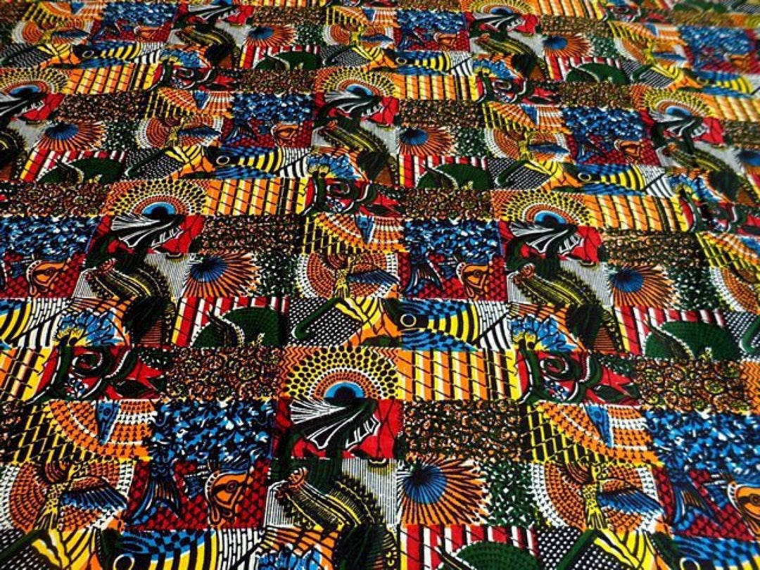 Tissu wax au mètre - multicolore - motif baye fall - WAX06 - Etsy France