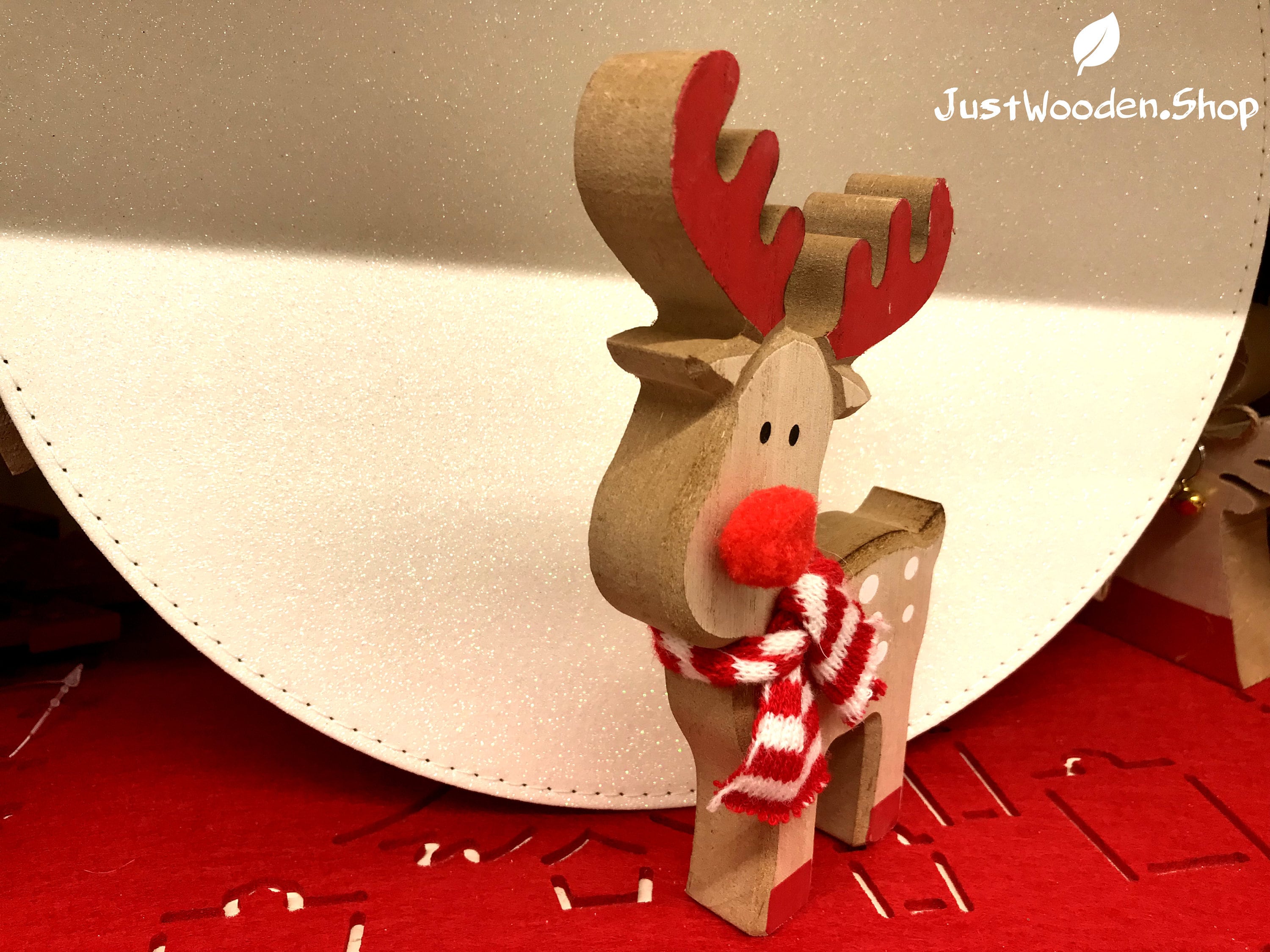 Rustic Reindeer Wooden Christmas Decor Wood Deer Scandi - Etsy