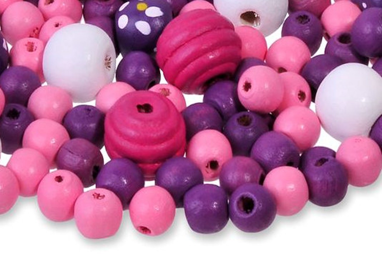 Friendship Bracelet Making Kit Pink Wooden Beaded Bracelet - Etsy