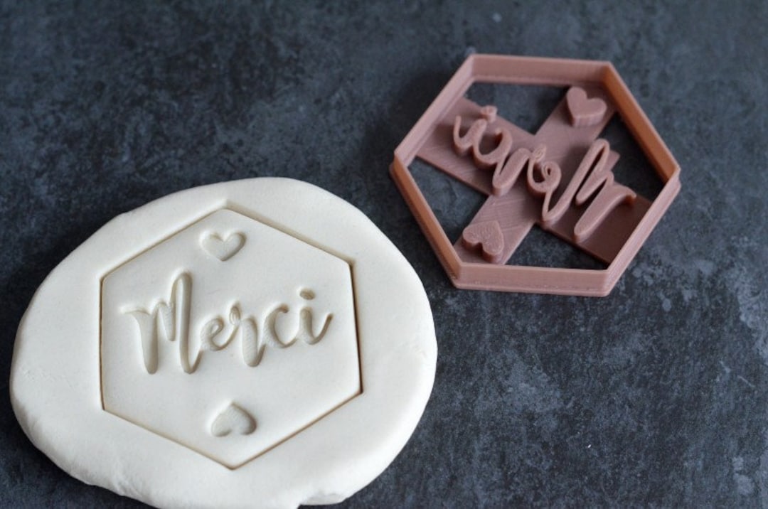 Merci Cookie Cutter - French Word Cookie Cutter - Teacher Cookie Cutter ...
