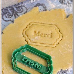 Merci Cookie Cutter - Thank You in French Cookie Cutter - Cookie Cutter ...