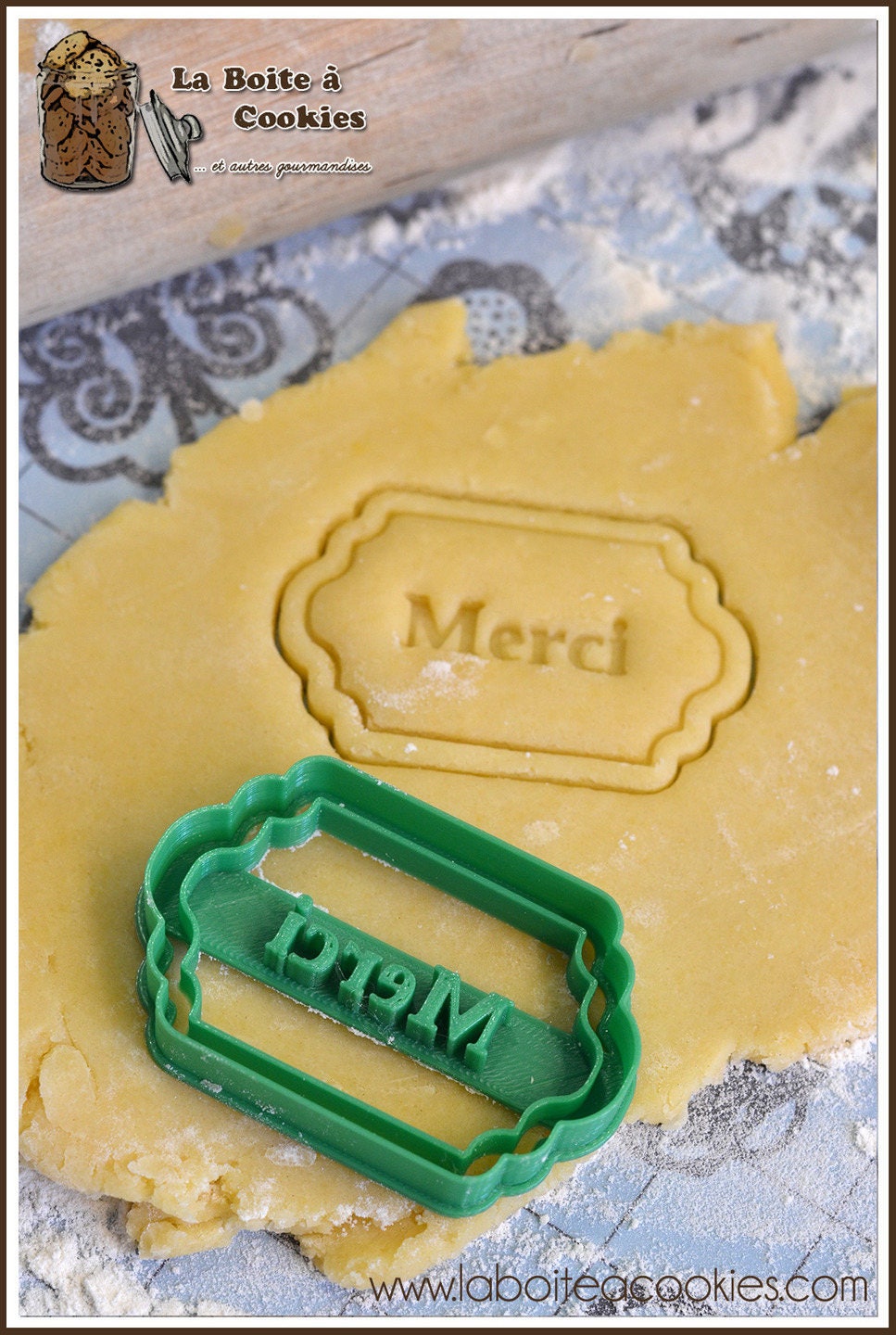 Merci Cookie Cutter Thank You in French Cookie Cutter - Etsy
