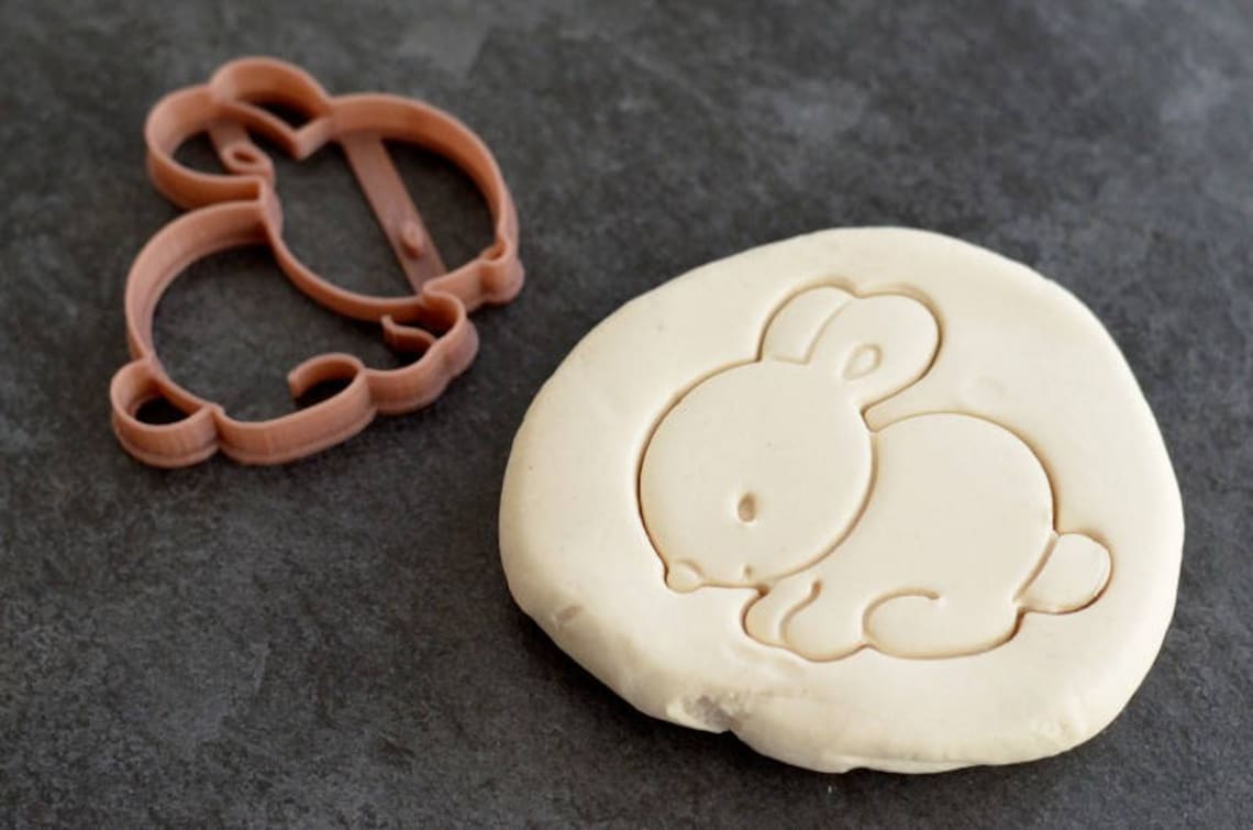 Bunny Cookie Cutter Cute Rabbit Cookie Cutter Easter | Etsy