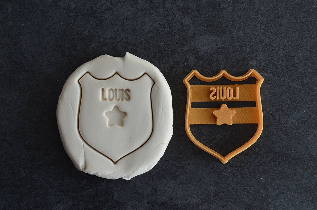 Custom Badge Police Cookie Cutter (personalized) - Badge Police Cookie ...