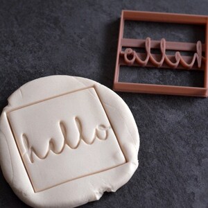 Hello Cookie Cutter - Message Cookie Cutter - Hello World Cookie Cutter ...