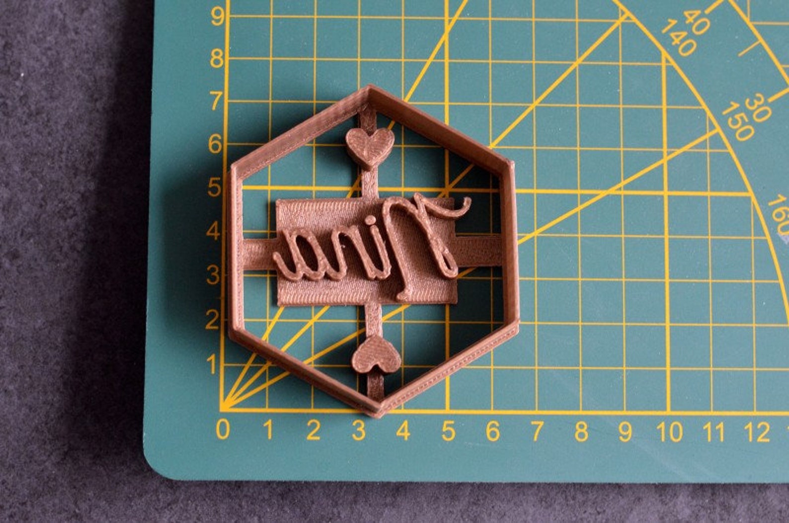 Custom Hexagon Name Cookie Cutter personalized Name Cookie | Etsy