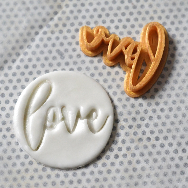 Love Cookie Stamp - Message Cookie Stamp - Valentine Cookie Cutter ...