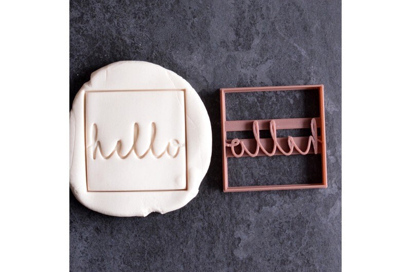 Hello Cookie Cutter Message Cookie Cutter Hello World | Etsy