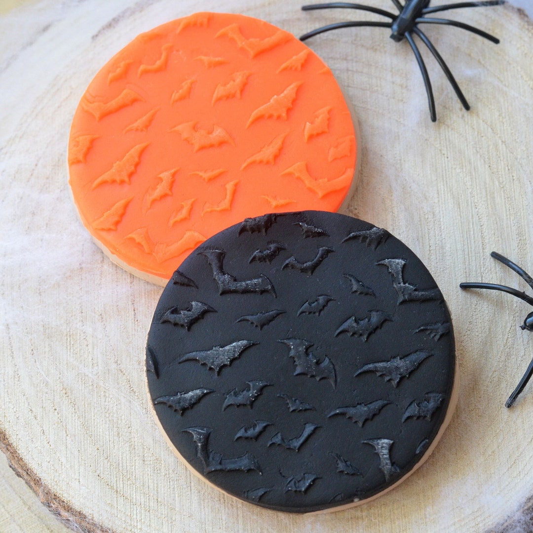 Halloween Embosser Tampon Bat Fondant Embosser Halloween Sugar Paste ...
