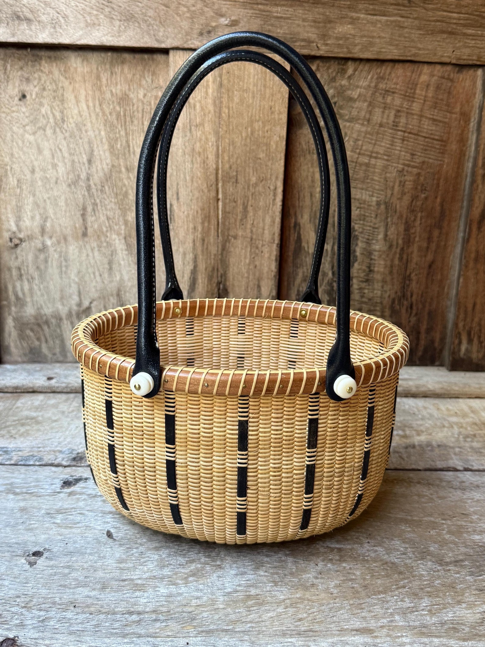 CLASSIC AUTHENTIC Nantucket Basket Tote Purse Handmade in USA and ...
