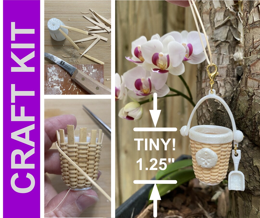 DIY KIT – MICRO Extra Tiny Sandail Nantucket Basket Ornament Pair - Etsy