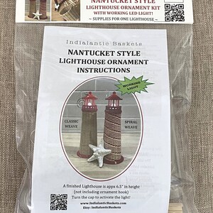 DIY KIT – LIGHTED Lighthouse Nantucket Basket Ornament - Etsy